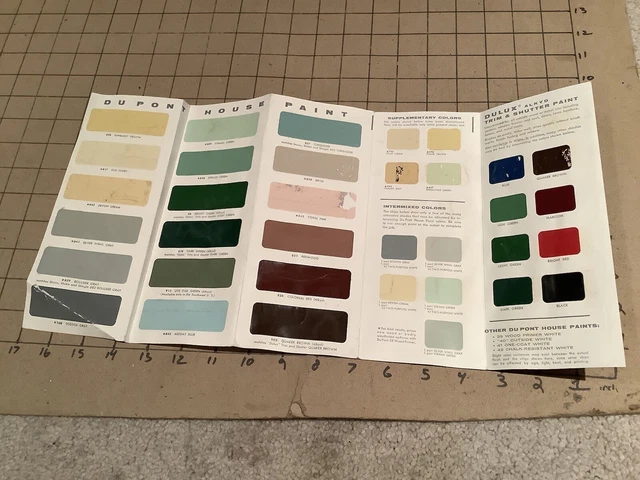 1959 SEARS MASTER Mix House Paint Color Sample Chip Catalog Booklet ...
