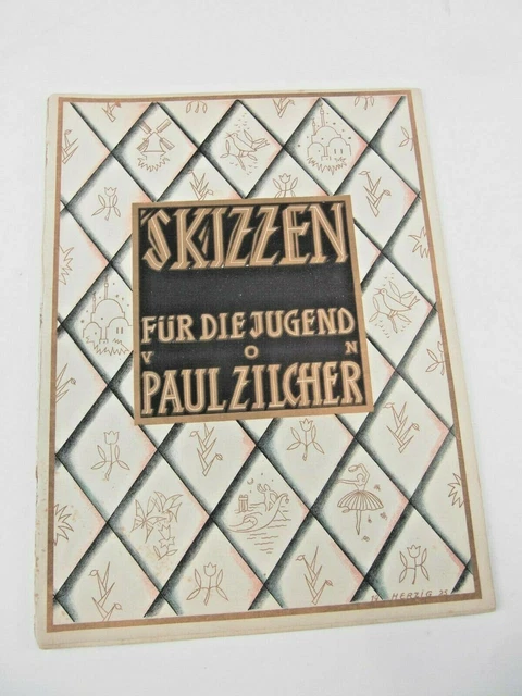 ALTE NOTEN SKIZZEN für die Jugend Paul Zilcher f. Klavier Grafik von ...