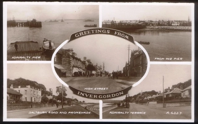 MULTI-VIEWS OF INVERGORDON, Ross-Shire. c1930s Vintage Real Photo ...