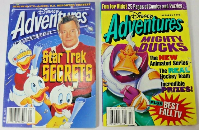 DISNEY ADVENTURES MAGAZINE STAR TREK & MIGHTY DUCKS: 1990s (Lot of 2 ...