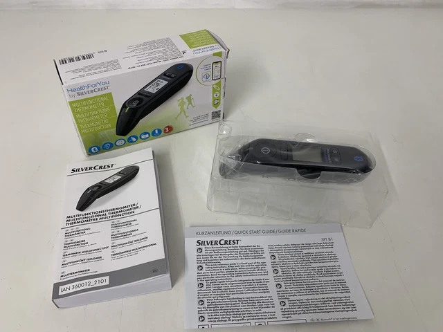 SILVERCREST MULTIFUNKTIONSTHERMOMETER SFT 81 mit App Fieber Thermometer ...