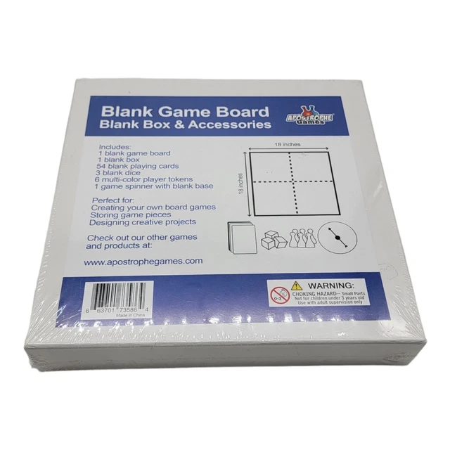 CREATE YOUR OWN Board Game (Blank Game Board, Box & Accessories) DIY ...