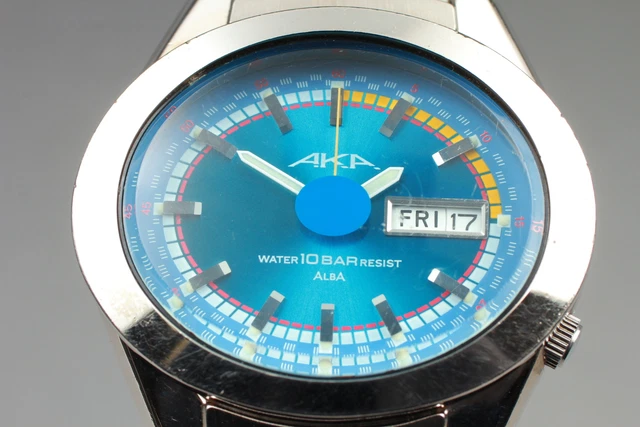 [ EXC+ 5] Seiko Alba Aka V743-5A10 Quartz Bleu Homme Vintage Montre De Japon EUR 139,85 ...