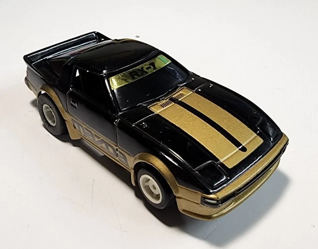 VINTAGE TYCO BLACK/GOLD Mazda RX7 HO Slot Car Magnum 440 Chassis $48.10 ...