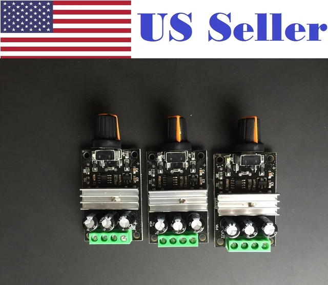 3 PCS DC 6V/12V/24V/28V 3A Mini PWM Motor Speed Regulator Controller ...