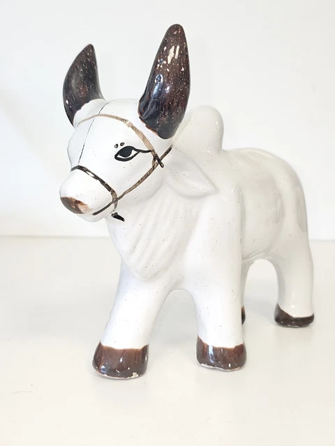 SCULPTURE ANCIENNE VACHE indienne en céramique vintage déco collection ...