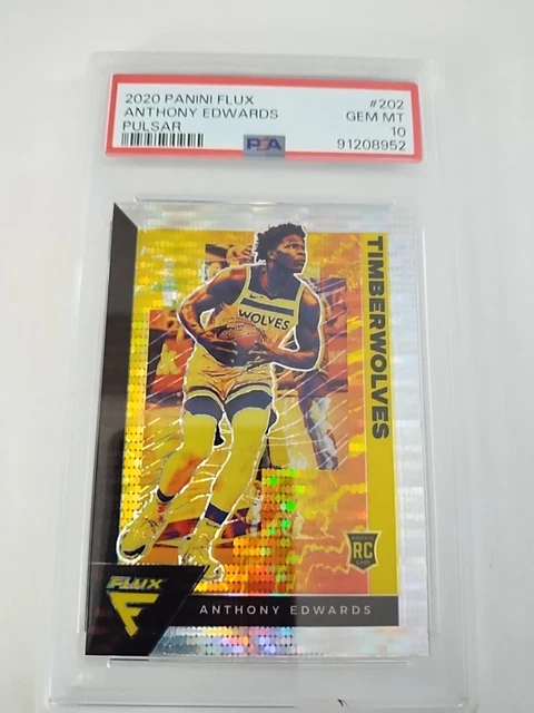 ANTHONY EDWARDS RC 2020 Panini Flux PULSAR #202 PSA 10 💎 MN ...
