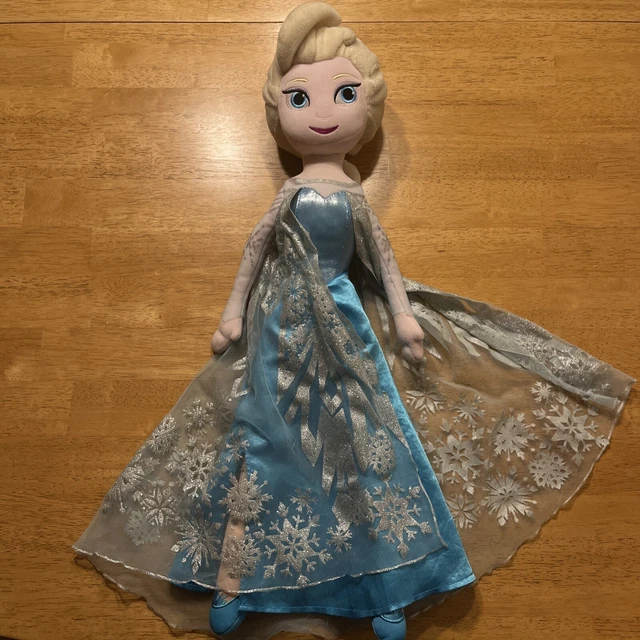 WALT DISNEY FROZEN LARGE ELSA SNOW QUEEN 24" Plush STUFFED DOLL Toy ...