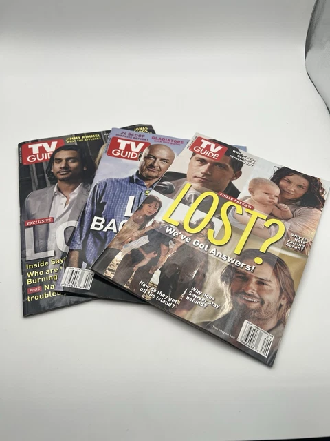 LOST TV GUIDE Magazine Lot Of 3 Back At Last + Finale Preview + Sayid ...