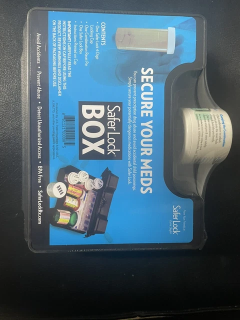 MEDICATION LOCK BOX Safer Lock Box Secure 4 Digit Combination Lock ...