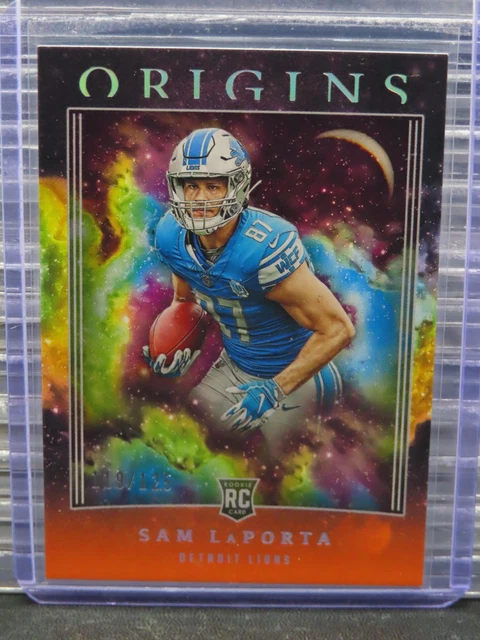 2023 PANINI ORIGINS Sam LaPorta orange recrue parallèle RC #119/125 ...