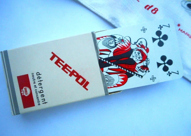 ANCIEN & RARE jeu de 32 cartes publicitaire Shell Saint Gobain TEEPOL ...