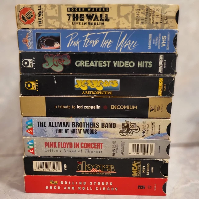 CLASSIC ROCK CONCERT VHS Pink Floyd Doors Allman Brothers Yes The ...