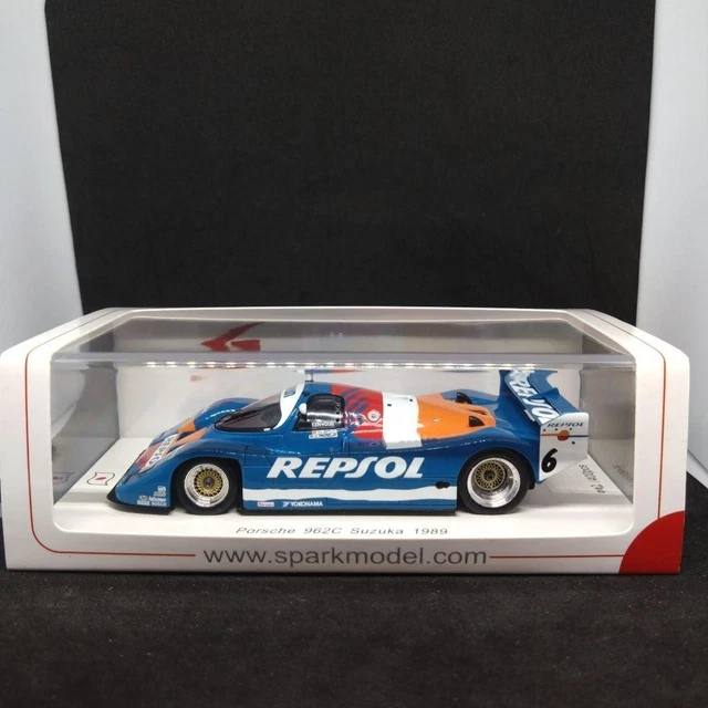 SPARK 1/43 PORSCHE 962C Brun Motorsport Repsol No.6 Suzuka WSPC 1989 ...