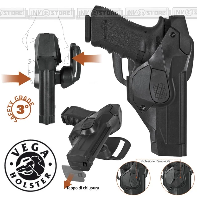 ÉTUI VEGA HOLSTER Cama DCH8 Avec Double Sécurisé En Polymère - Glock 17 ...