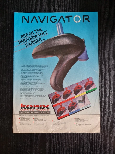 RARE KONIX NAVIGATOR Joystick Advert Game Poster Art 8.2X11.7" £10.99 ...