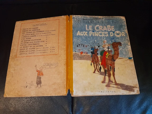 TINTIN LE CRABE Aux Pinces D'or / A23 Bis 1944 / 4 Hors Texte EUR 22,50 ...