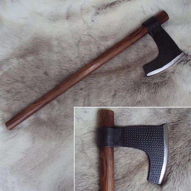 2 HANDED MEDIEVAL Roman Bearded Long Axe Fully Functional Forged ...