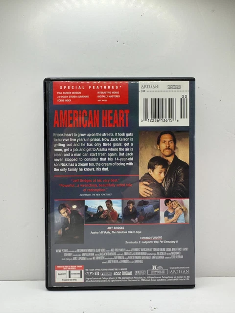 AMERICAN HEART (DVD) Jeff Bridges Crime Drama $12.99 - PicClick CA
