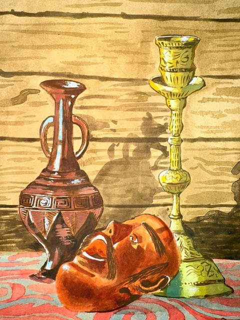 EGON SCHIELE (HANDMADE) Drawing on antique paper Signed and Sealed size ...