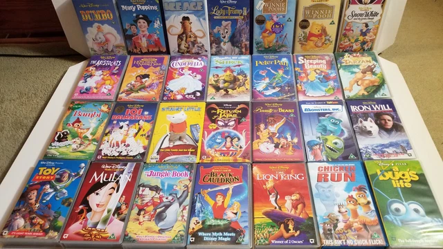 VINTAGE DISNEY VHS Collection TESTED Working Tapes Clamshell Rare Lot ...