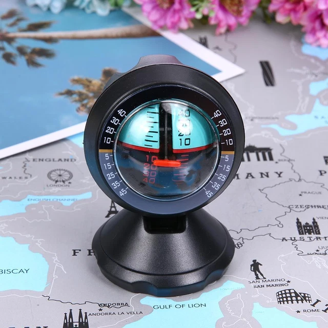 CAR INCLINOMETER LEVEL Tilt Gauge Indicator Slope Meter Gradient ...