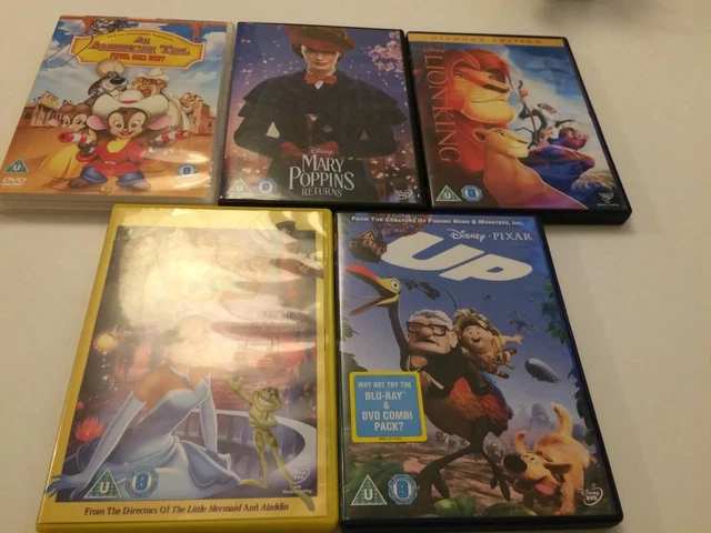 5 DVD BUNDLE Job Lot Up Lion King Mary Poppins Fievel Frog Disney ...