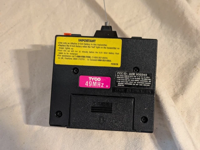 TYCO PYTHON 6 V Jet Turbo Remote Control RC 49Mhz AEK 932249 ...