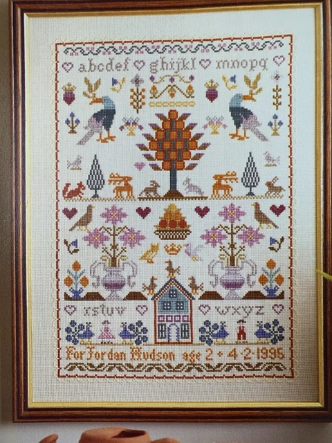 18TH CENTURY VINTAGE School Sampler Cross stitch Design Chart £1.99 ...