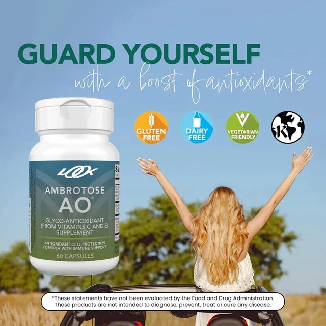 AMBROTOSE AO 60 capsules - rich in natural vitamins C and E, supporting ...