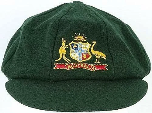 5 X BAGGY Green Australia Cricket Test Cap Melton Wool - One Size Fits ...