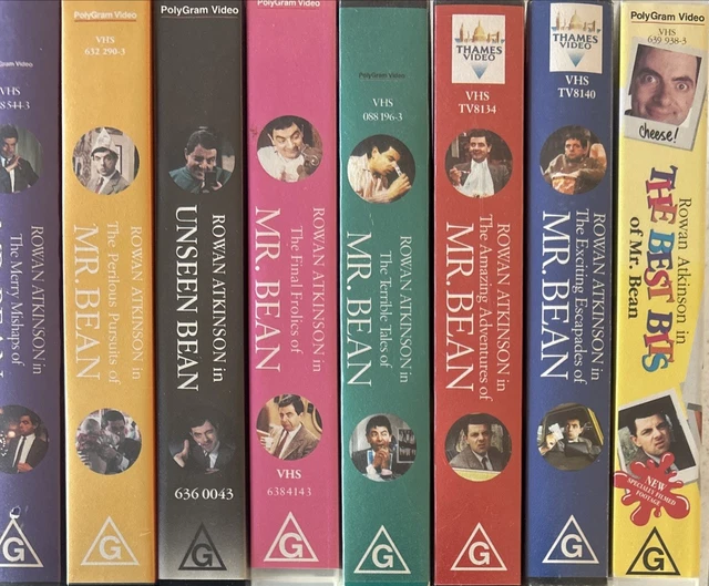 MR. BEAN 8 VHS Tape Set Movies Rowan Atkinson RARE FIND EXCELLENT ...