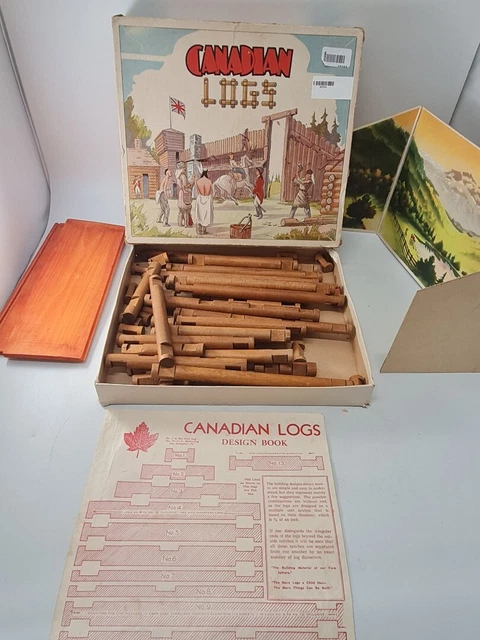 CANADIAN LOGS VINTAGE Playset Hardwood Specialties Ltd Complete with ...