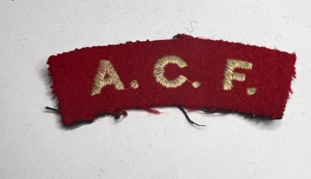 1960'S ACF ARMY Cadet Force Cloth Shoulder Badge Patch 70 x 23 mm £12. ...