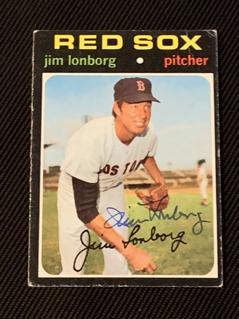 CARTE AUTOGRAPHE SIGNÉE Jim Lonborg 1971 Topps #577 Hi# Boston Red Sox ...
