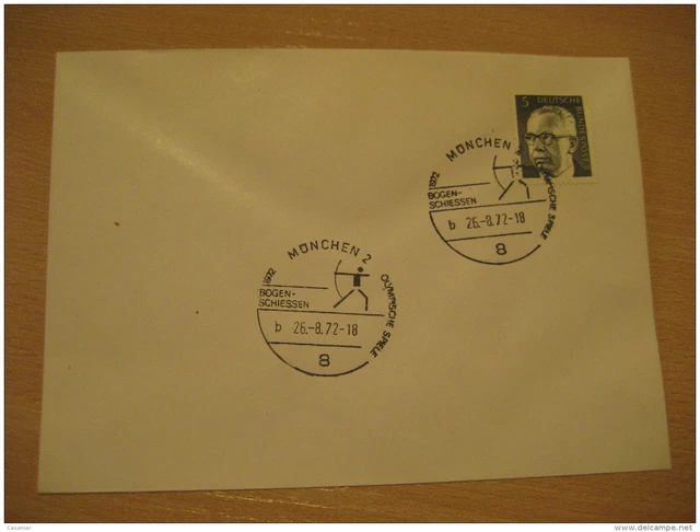MUNCHEN 1972 ARCHERY Arc Tir Olympic Games Olympics Cancel Cover ...