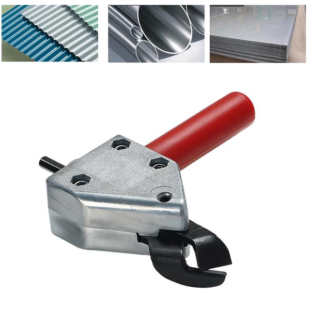METAL SHEET NIBBLER Plate Cutter Tool Attachment Cutting Saw Shear 3/8 ...