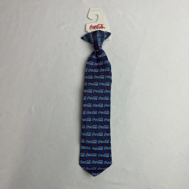 VINTAGE COKE COCA Cola Neck Tie Childs Cotton Blue Logo $11.43 - PicClick
