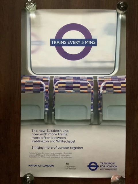 VINTAGE LONDON UNDERGROUND Poster - Elizabeth line £10.79 - PicClick UK