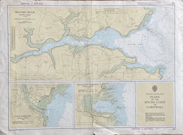 VINTAGE NAUTICAL ADMIRALTY Chart Map - Channel Islands and France £16. ...