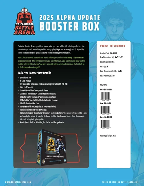 EMILIO ESTEVEZ BOMBEEZY/BTK 2025 BoBA Arena Alpha Update Booster Case ...