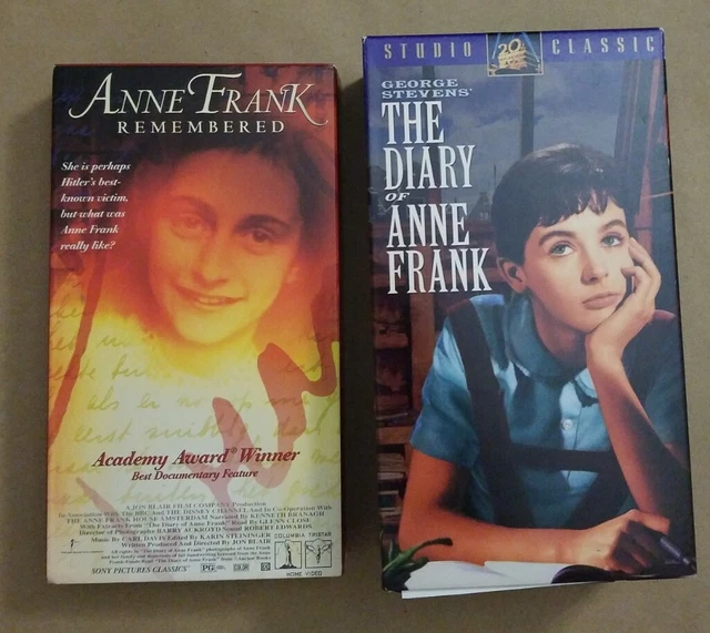 2 MOVIE VHS Lot - Anne Frank Remembered and The Diary of Anne Frank EUR ...