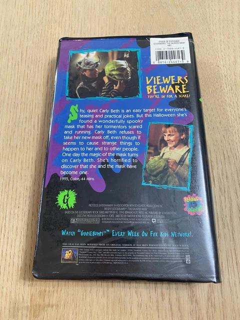 GOOSEBUMPS THE HAUNTED Mask (VHS, 1996) Clamshell Horror Monster Family ...