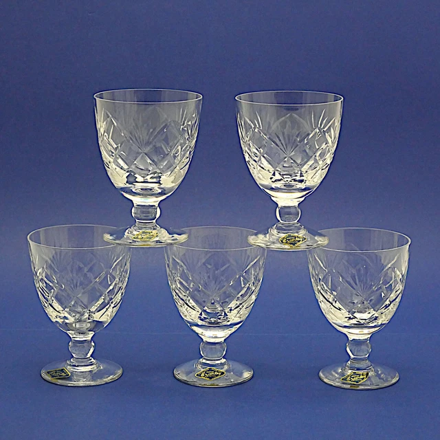 FIVE ROYAL BRIERLEY Braemar Short Stem Water/Wine Glasses/Goblets - 11 ...