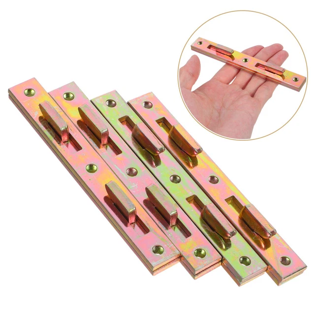 4 PCS BED Rail Fasteners Board Fixing Connector Frame Mounting Hardware ...
