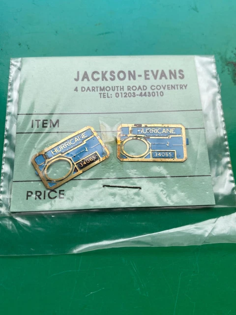 NEW J E NAMEPLATES LOCO NAME PLATES For SOUTHERN SR BR 34065 HURRICANE ...