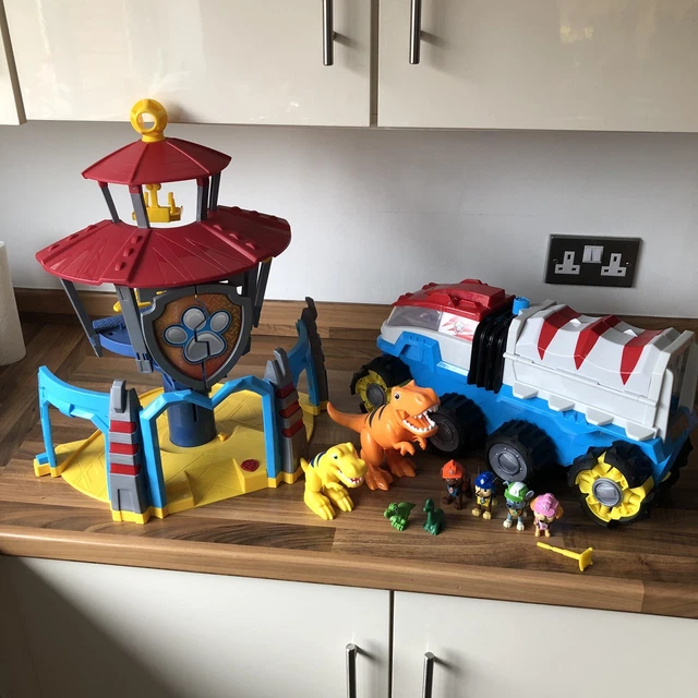 PAW PATROL DINO Rescue Playset Bundle Tower + Patroller Truck + Dog ...