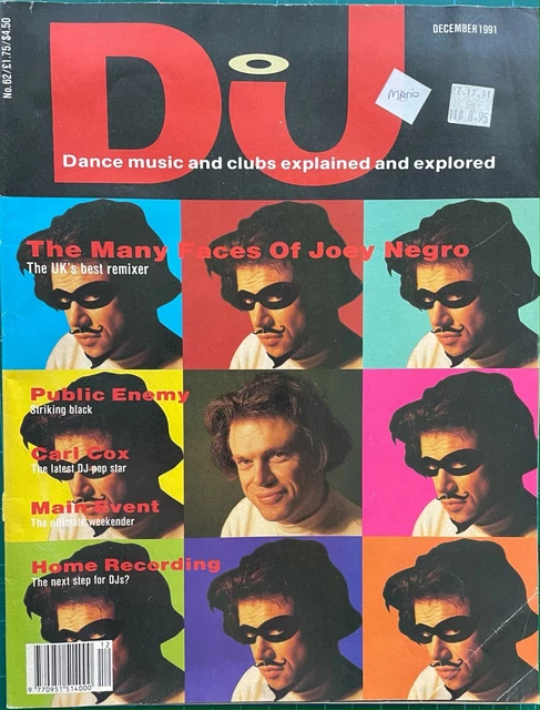 1991 DECEMBER DJ MAGAZINE ISSUE #62 - Joey Negro & Carl Cox $11.50 ...