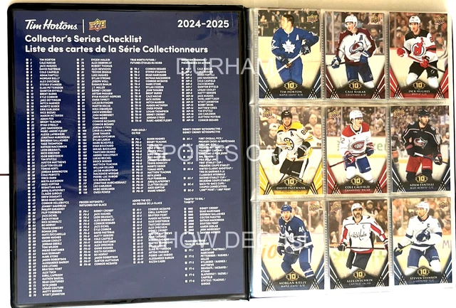 🔥 2024-25 UD TIM HORTONS COMPLETE 120 CARD BASE SET + Binder + 5 Insert ...