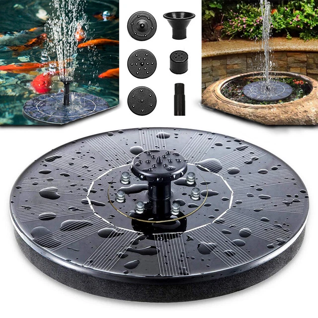 SOLAR POWERED FOUNTAIN Water Pumps Float Garden Pond Pool Fish Tank ...